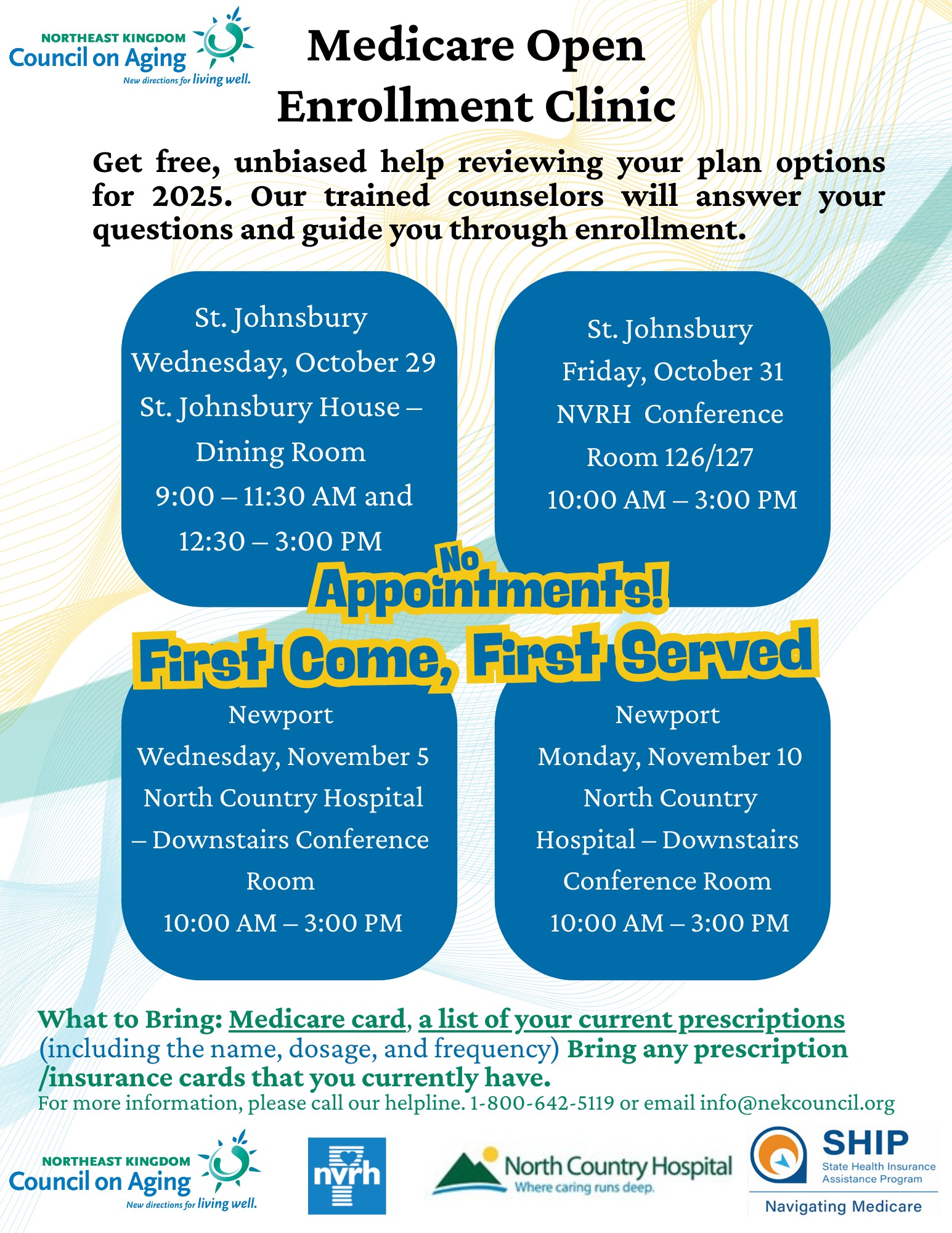 Medicare Open Enrollment Clinic - Discover Newport Vermont